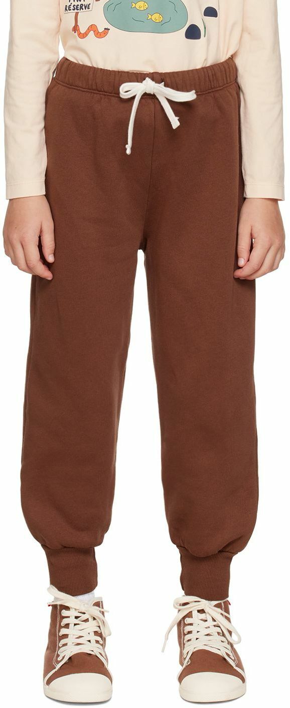 TINYCOTTONS Kids Brown 'Tiny' Lounge Pants TINYCOTTONS