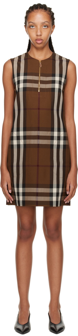Burberry Brown Sofy Midi Dress Burberry