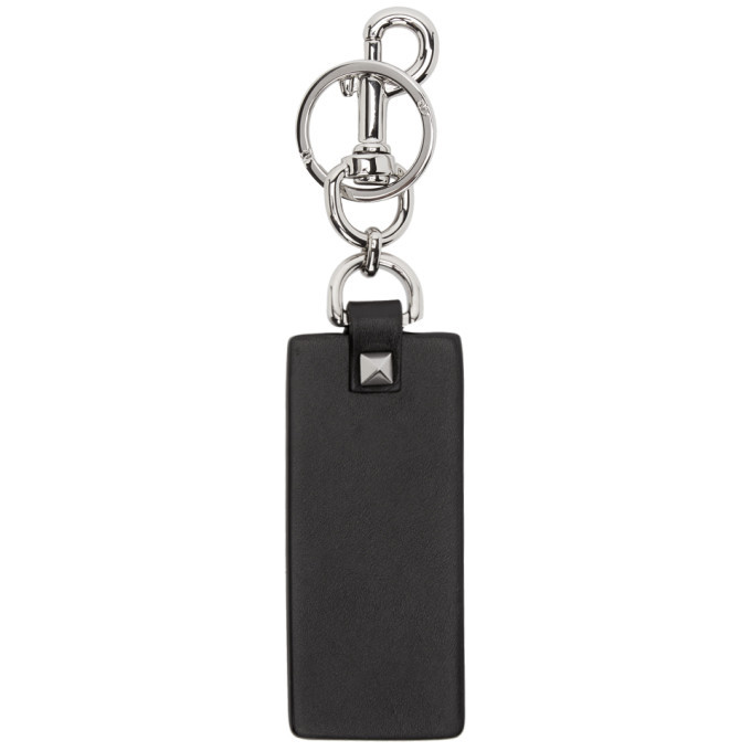 Valentino Black Valentino Garavani VLTN Keychain Valentino Garavani