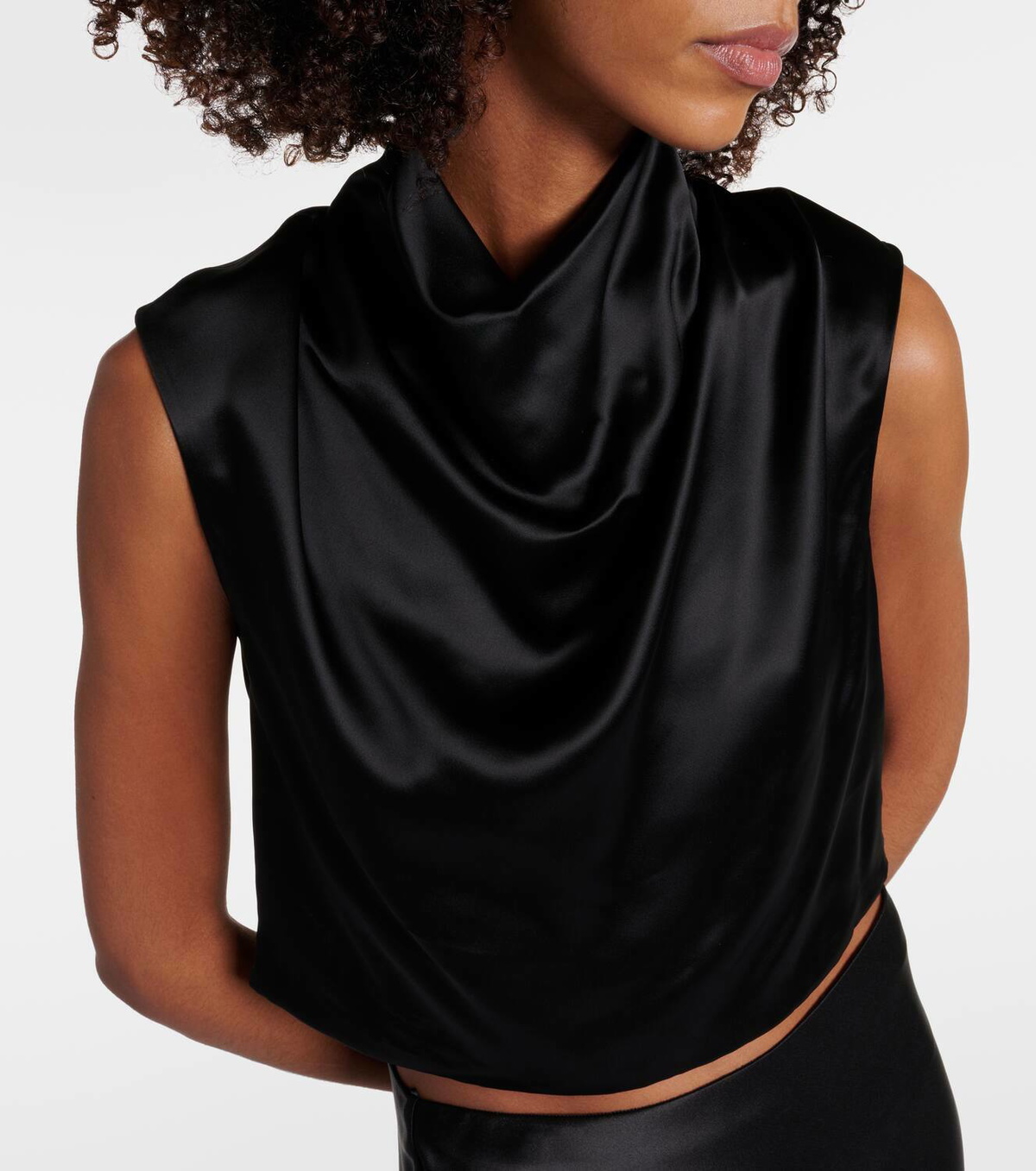 Saint Laurent Satin crop top Saint Laurent