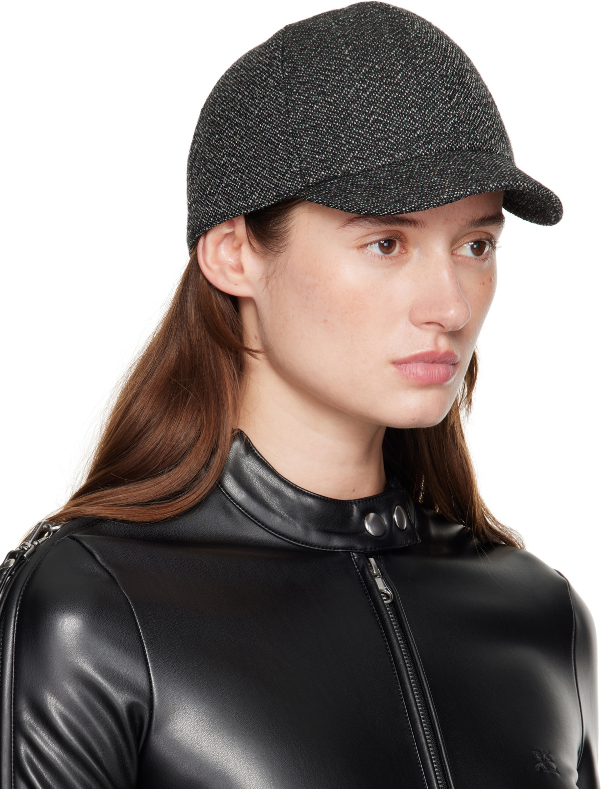 Courrèges Gray Caviar Wool Cap Courreges