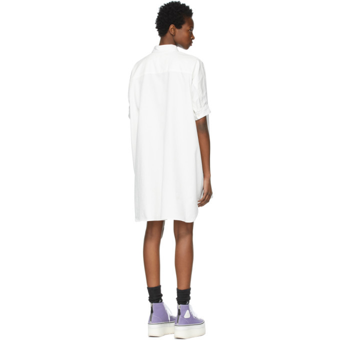 R13 White Boxy Button Up Dress R13