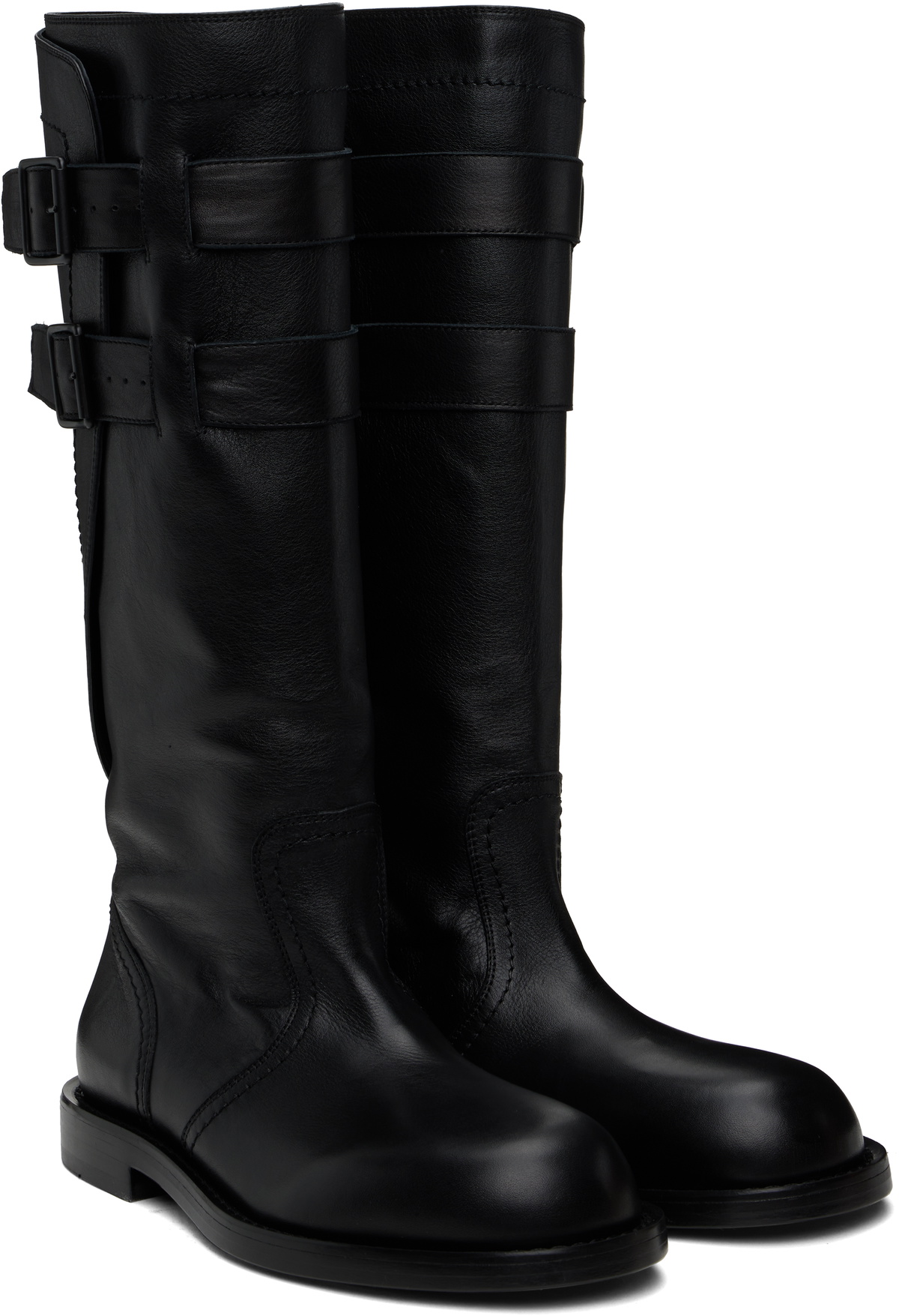 Ann Demeulemeester Black Uplu Biker Boots Ann Demeulemeester