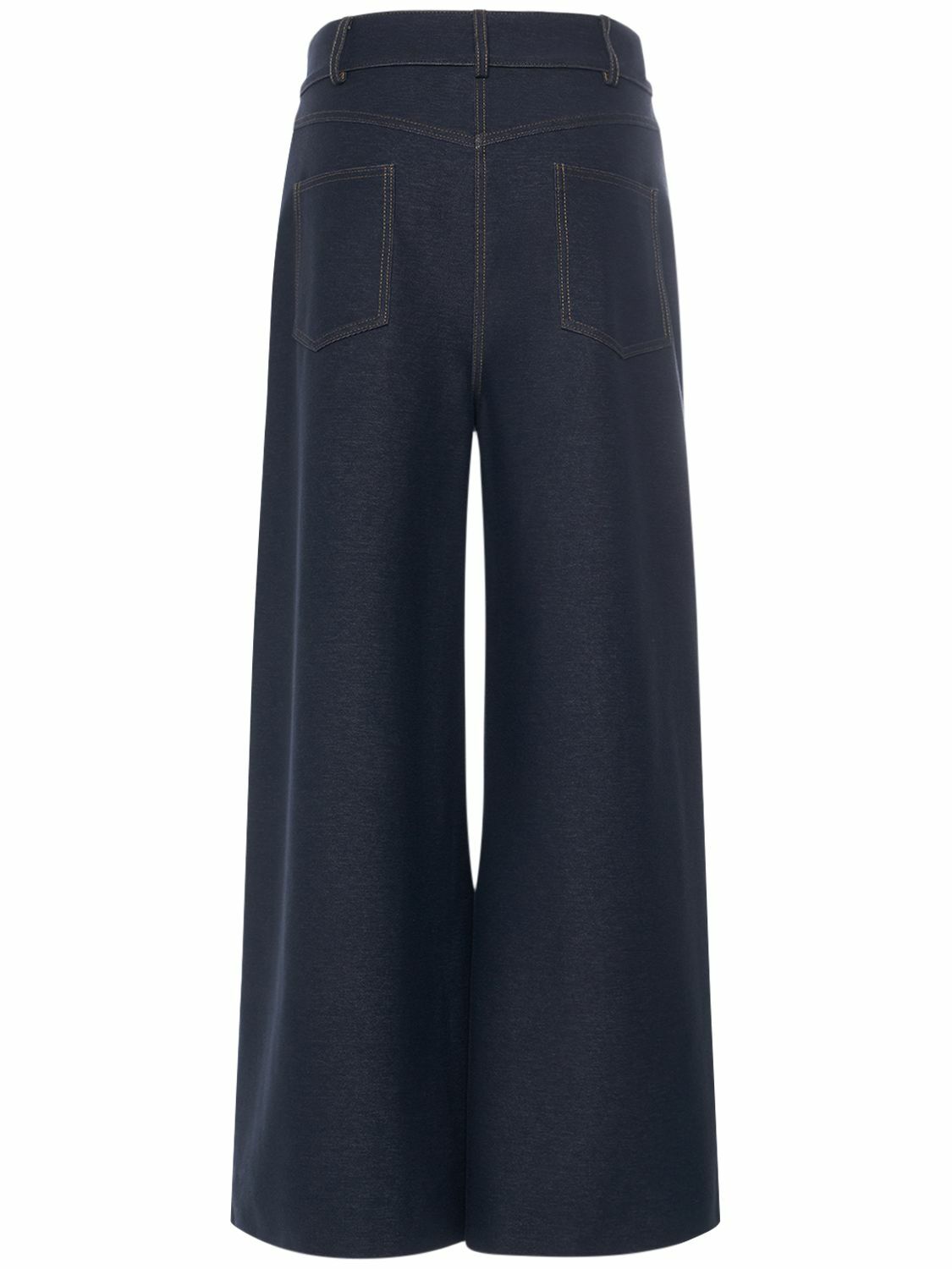 MAX MARA - Foster Jersey Denim Effect Pants Max Mara