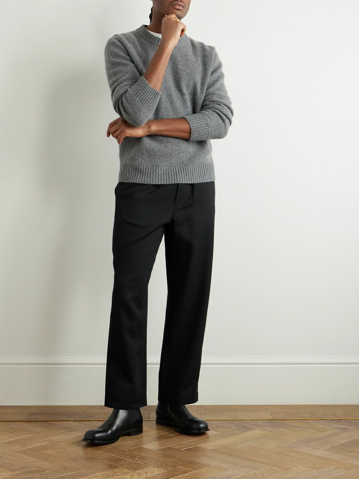 SSAM - Straight-Leg Wool-Twill Trousers - Black SSAM