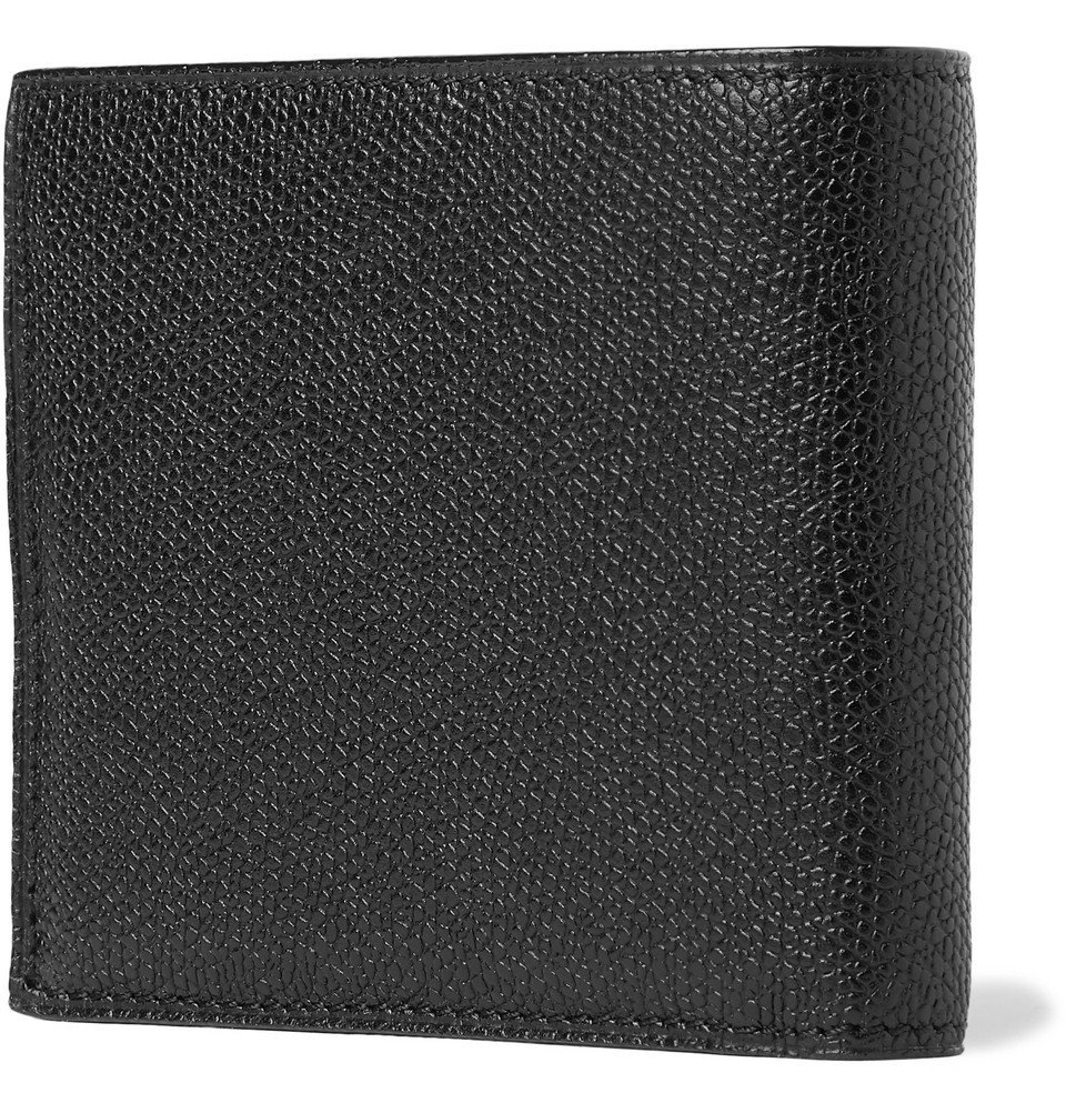 Valextra - Pebble-Grain Leather Billfold Wallet - Men - Black Valextra