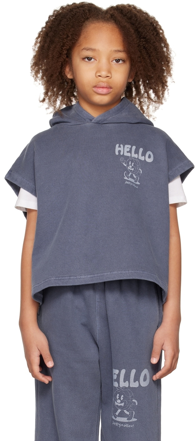 Jellymallow Kids Navy 'Hello' Vest Jellymallow