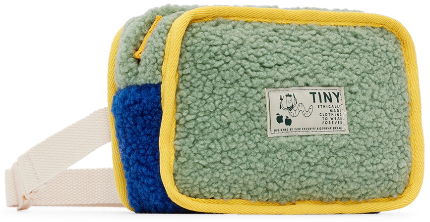 TINYCOTTONS Kids Green & Blue Colorblocked Belt Bag TINYCOTTONS