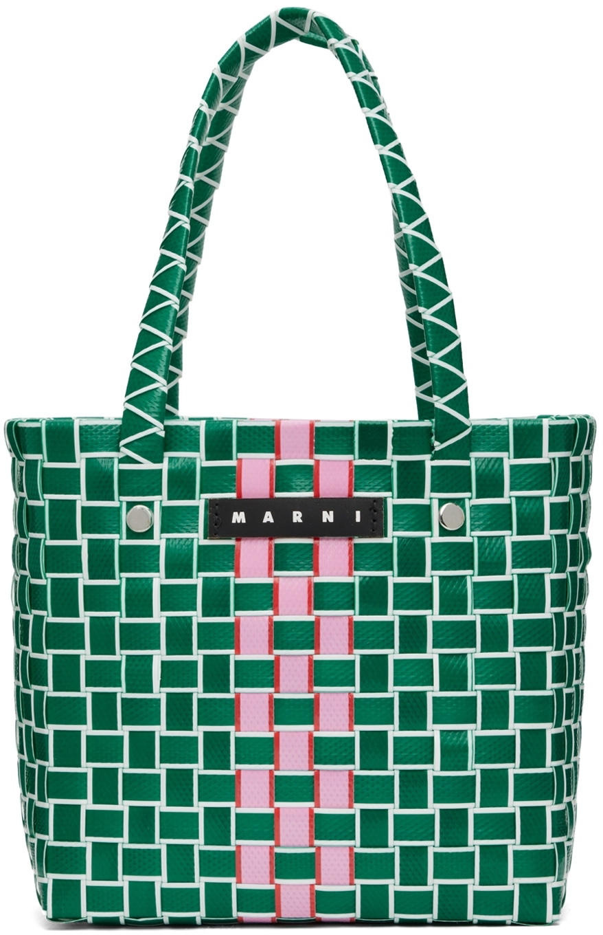 Marni Kids Green Box Basket Tote Marni