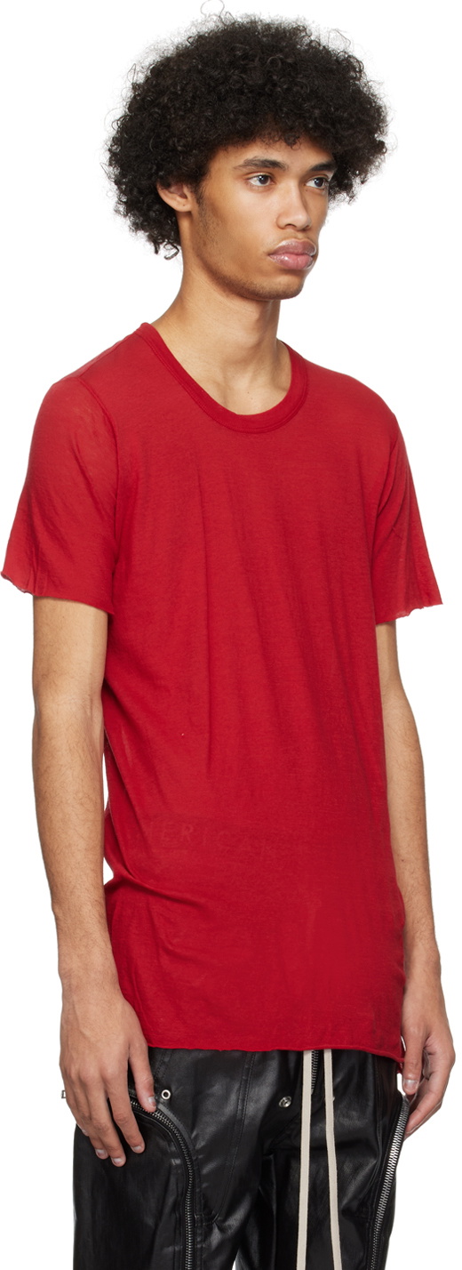 Rick Owens Red Basic T-Shirt Rick Owens
