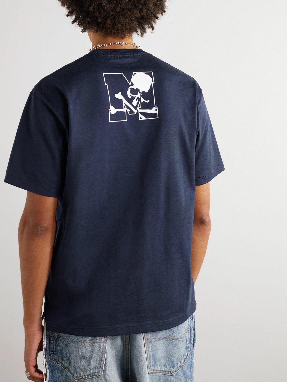 Mastermind World - Logo-Print Cotton-Jersey T-Shirt - Blue MASTERMIND WORLD