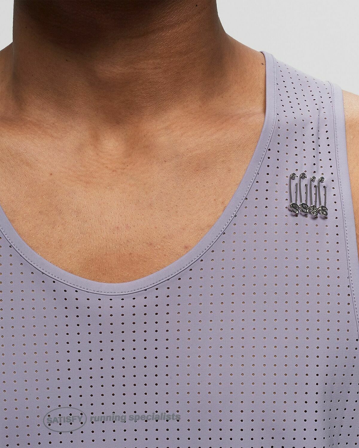 Satisfy Running Space O Singlet Purple Tank Tops Satisfy