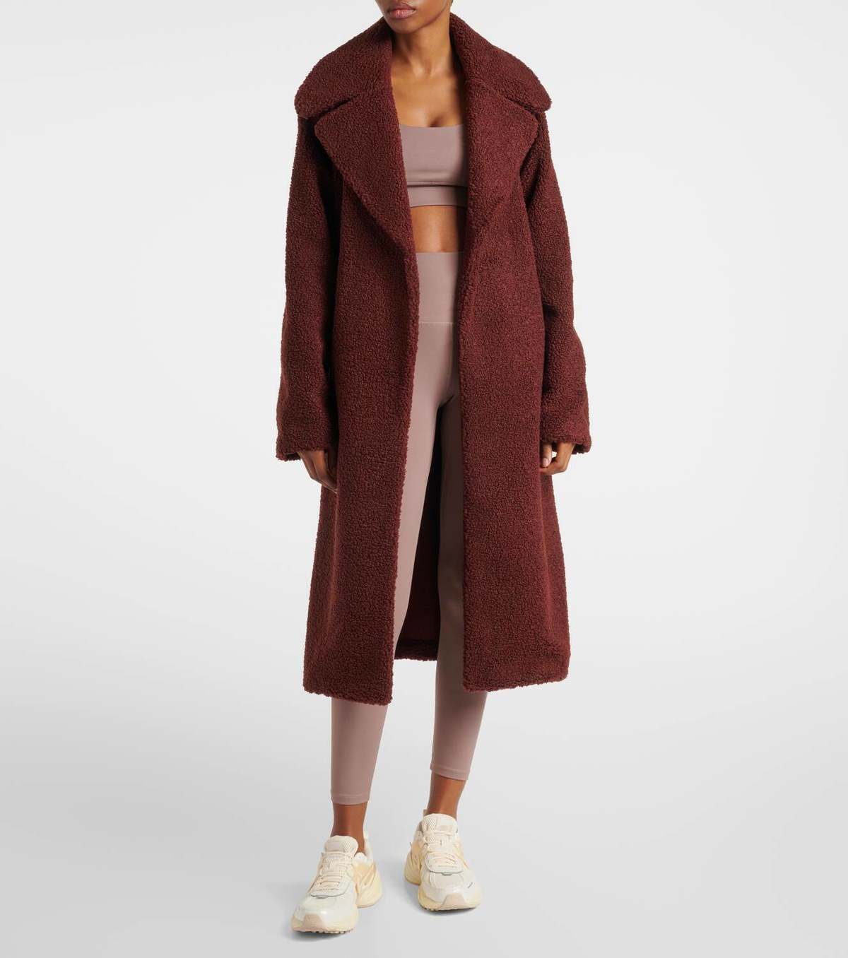 Varley Vermont faux shearling wrap coat Varley