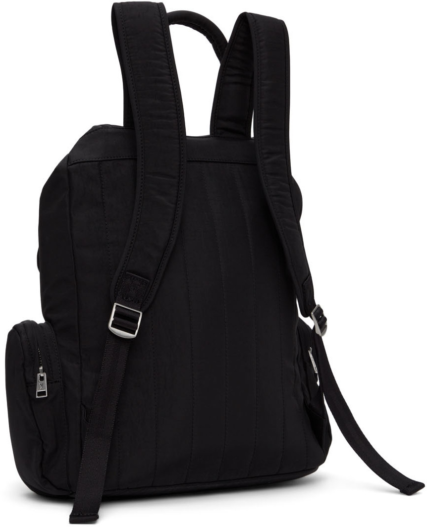 AMI Alexandre Mattiussi Black Ami de Cœur Backpack AMI Alexandre Mattiussi