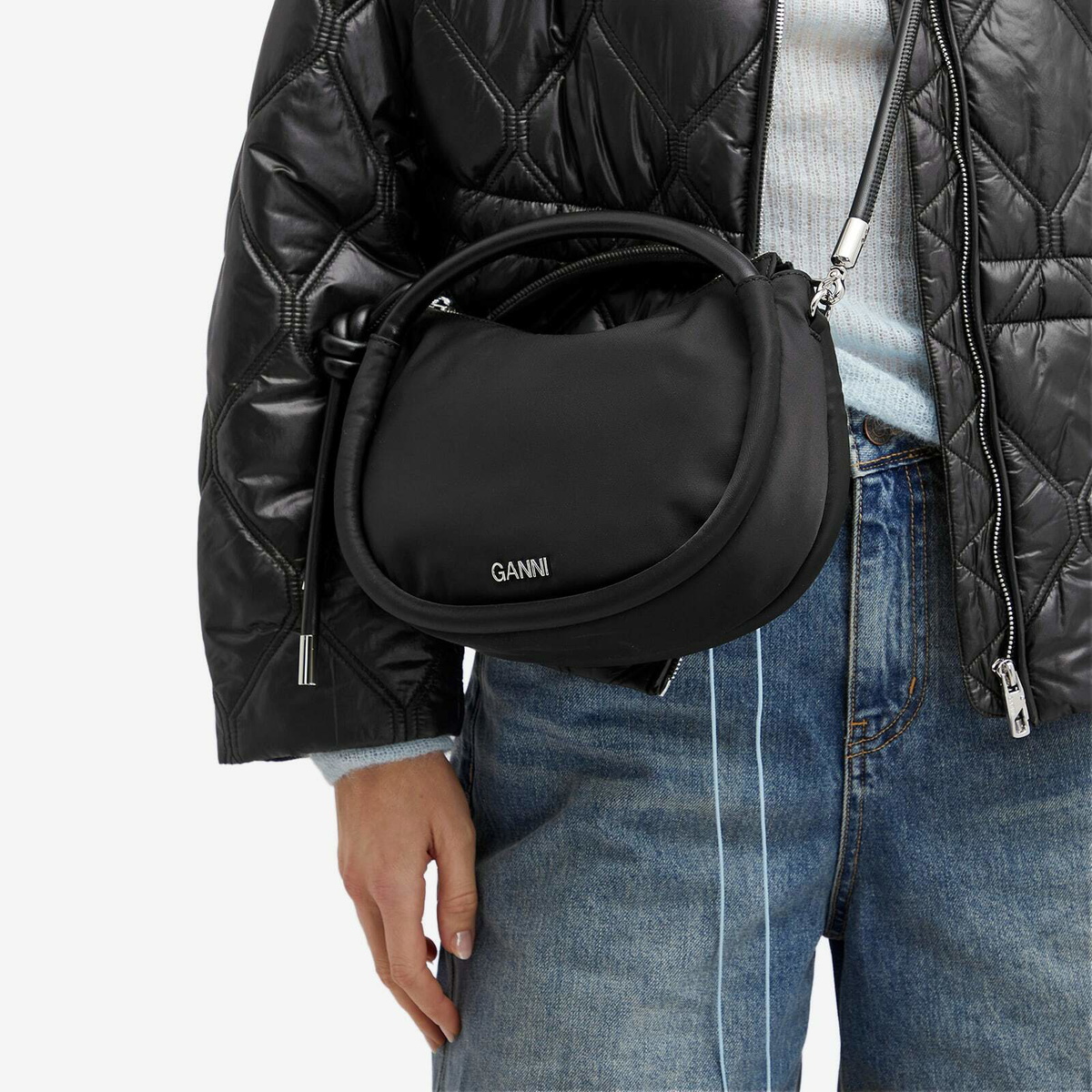 GANNI Women's Knot Mini Bag in Black GANNI