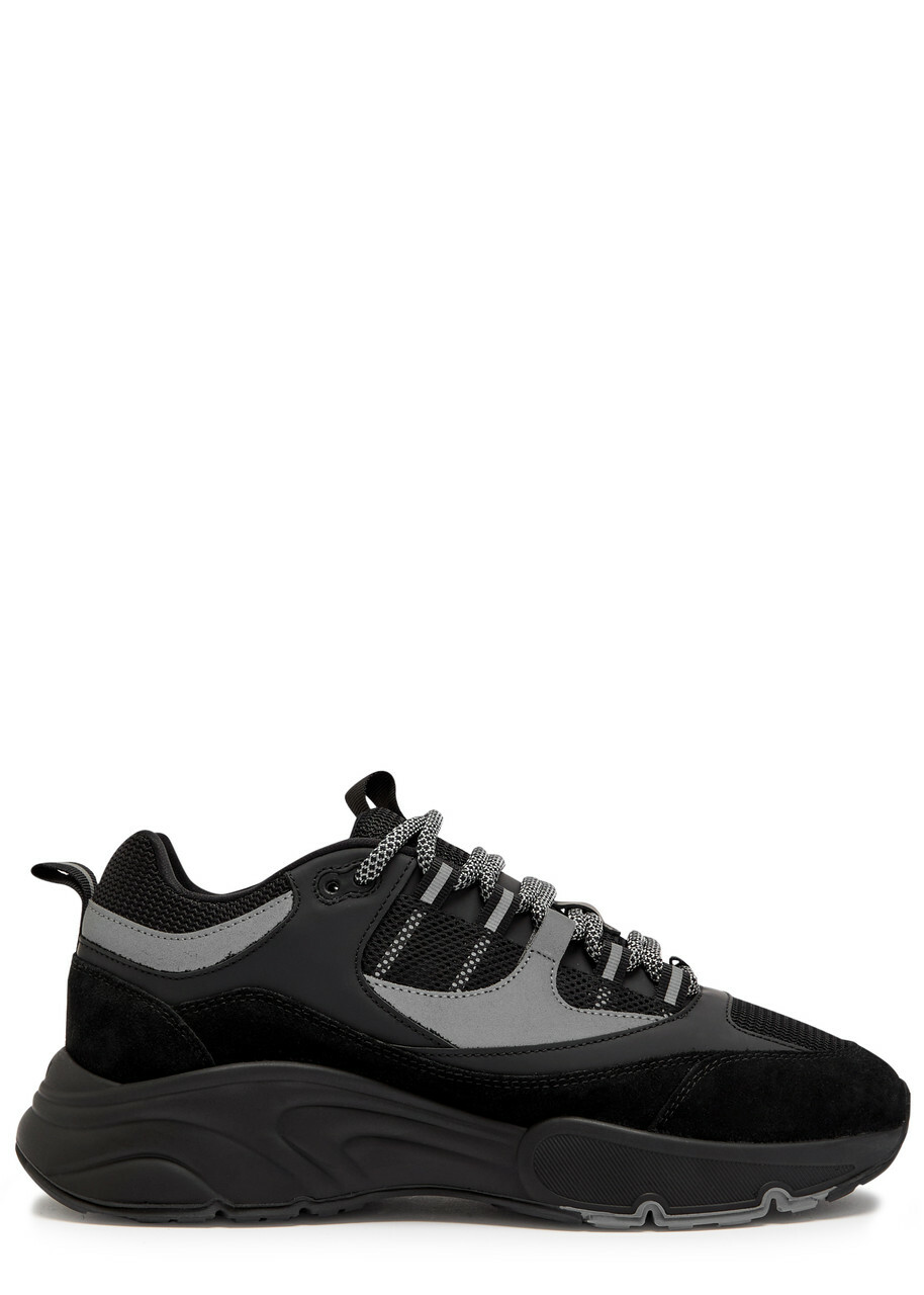 Cleens Aero Runner Panelled Mesh Sneakers Black Cleens