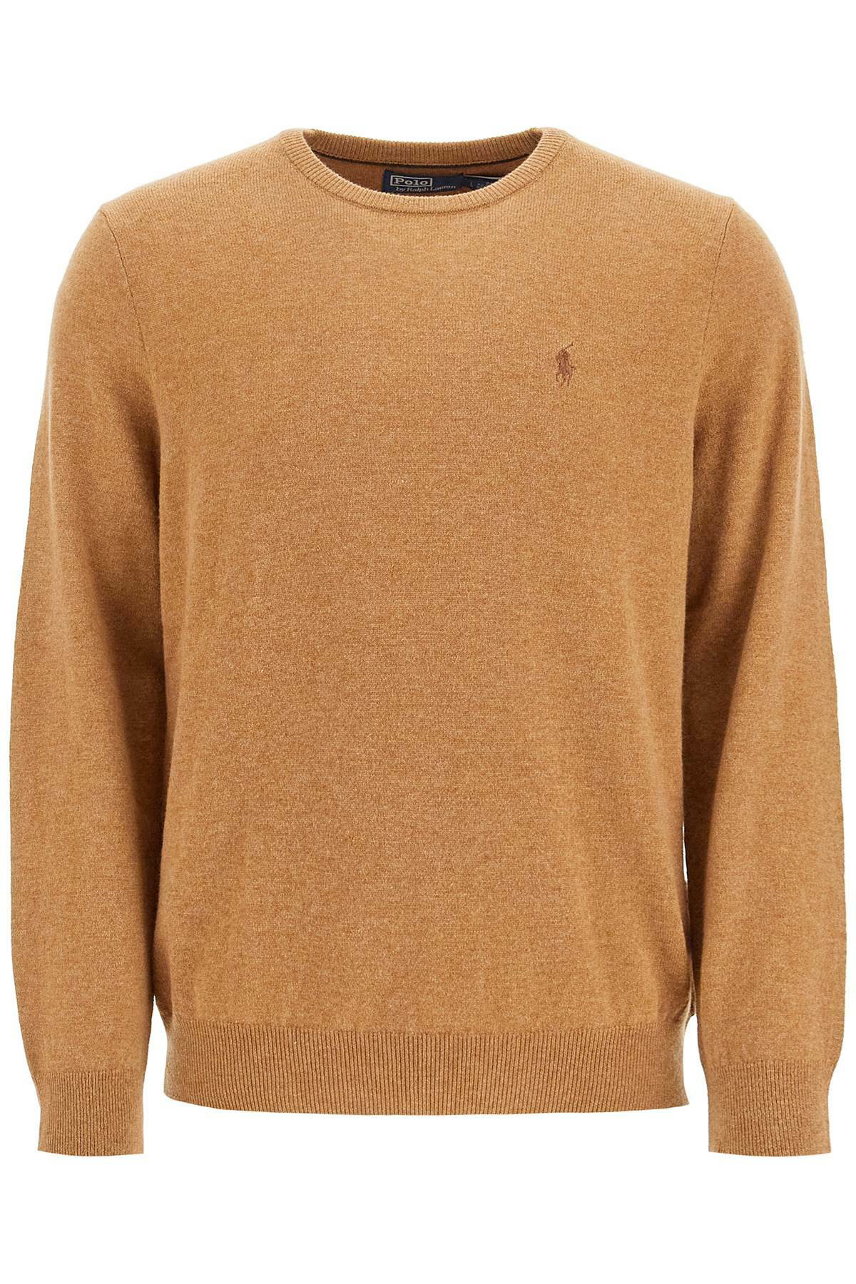 POLO RALPH LAUREN wool pullover with pony embroidery Brown Polo Ralph ...