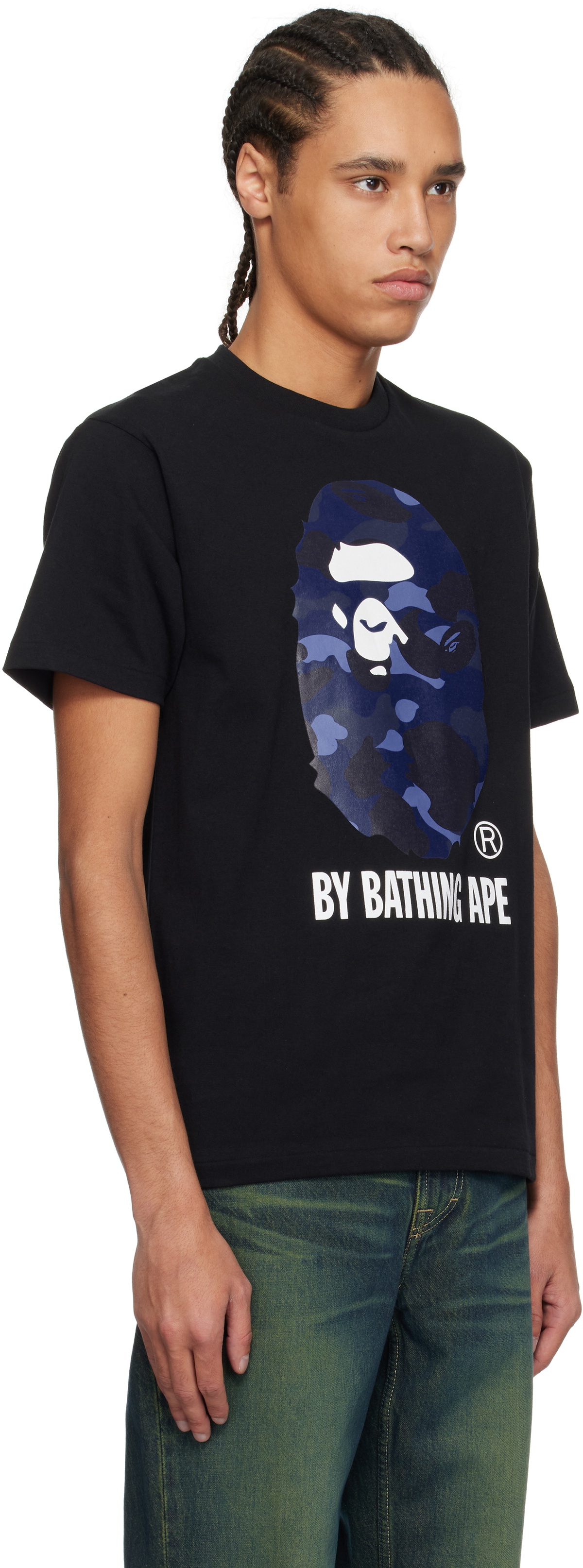 BAPE Black Color Camo 'By Bathing Ape' T-shirt A Bathing Ape