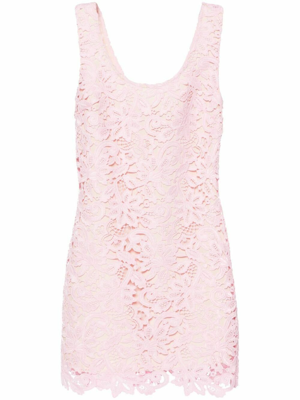 self-portrait Pink Floral Lace Mini Dress Self-Portrait