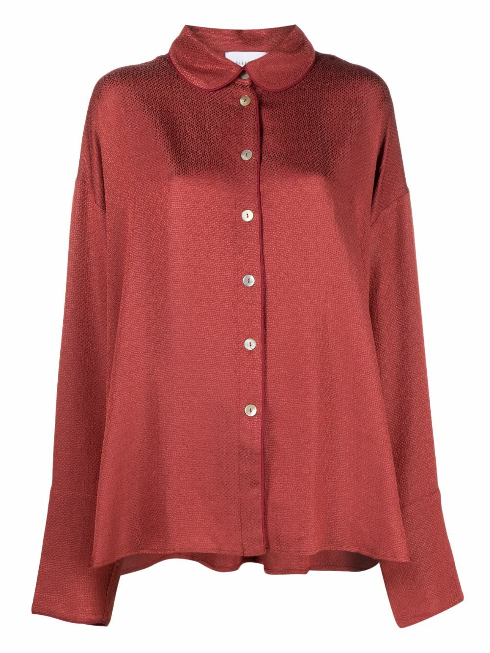 Sleeper Red Pastelle Jacquard Satin Shirt Sleeper