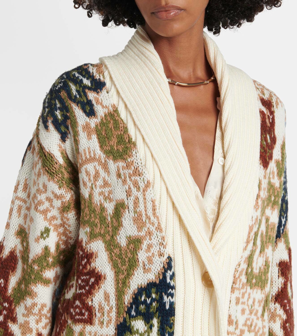 Etro Wool-blend jacquard cardigan Etro