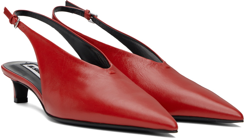 Jil Sander Red Slingback Heels Jil Sander