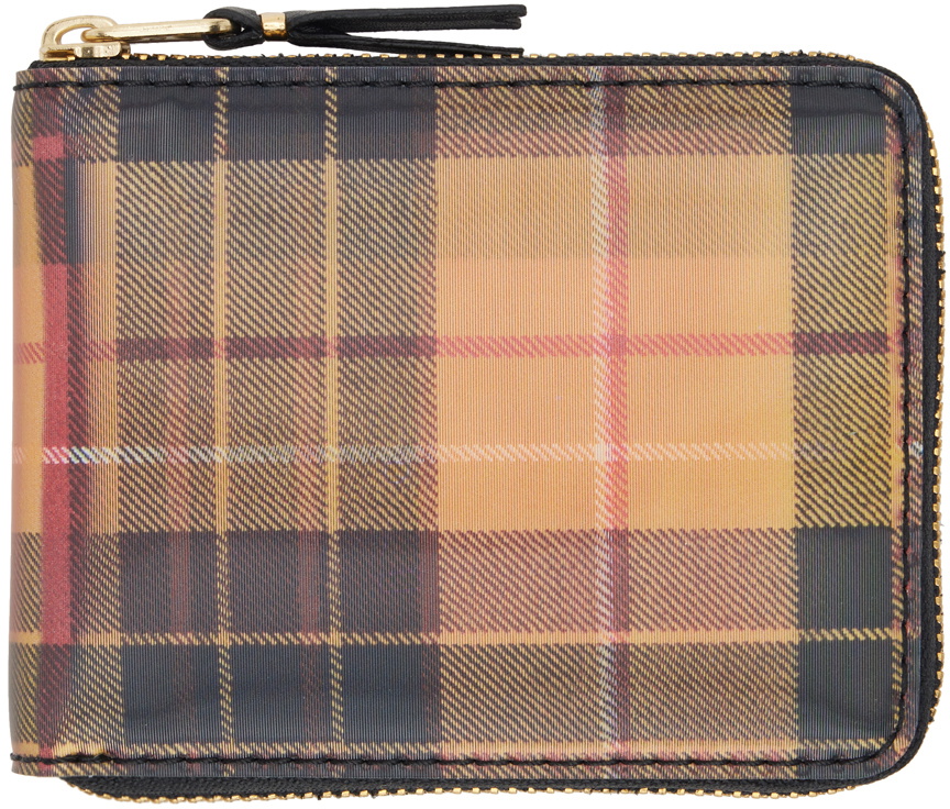 COMME des GARÇONS WALLETS Red & Yellow Lenticular Tartan Wallet Comme ...