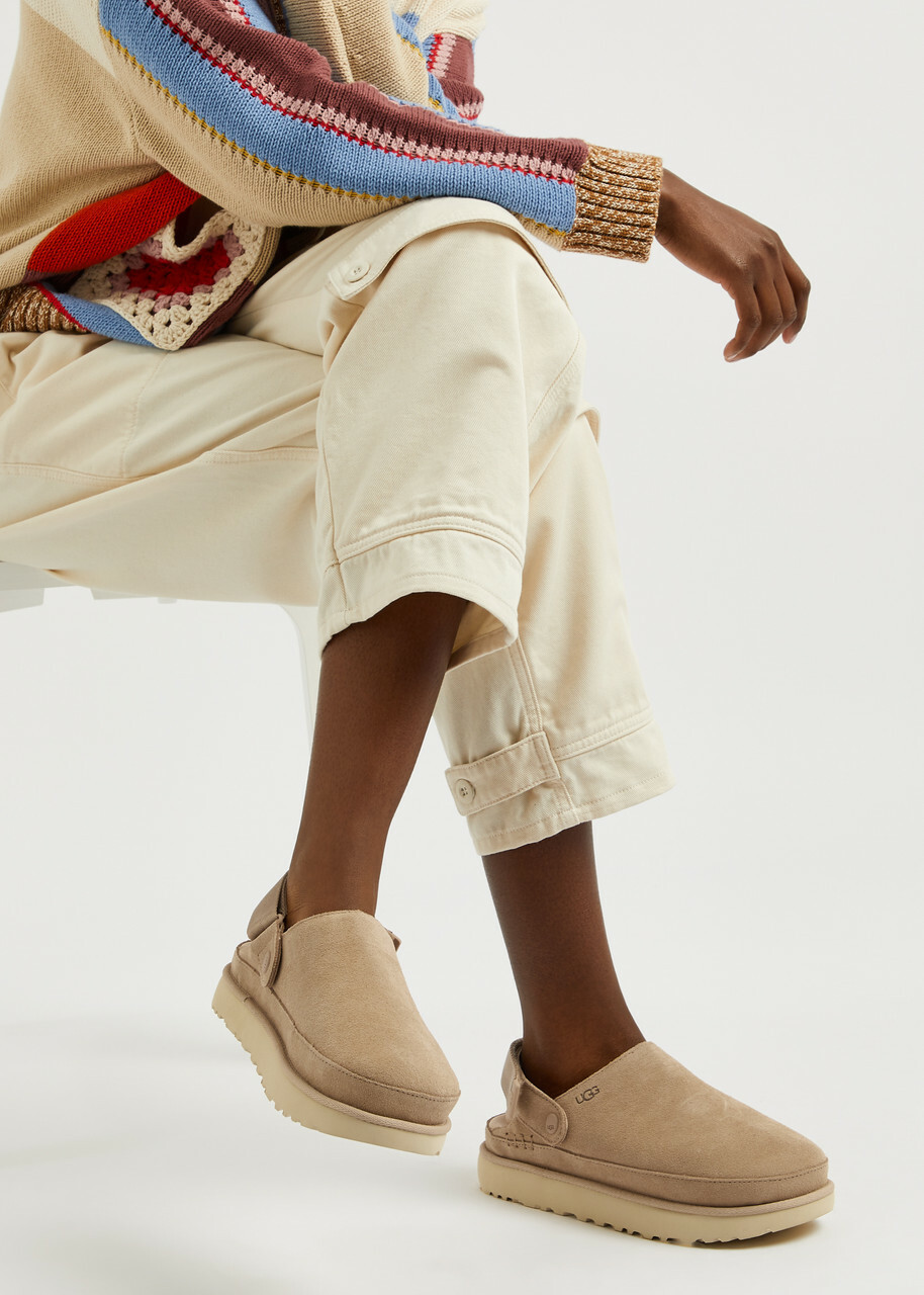 Ugg Goldenstar Clog Suede Sliders Tan Ugg