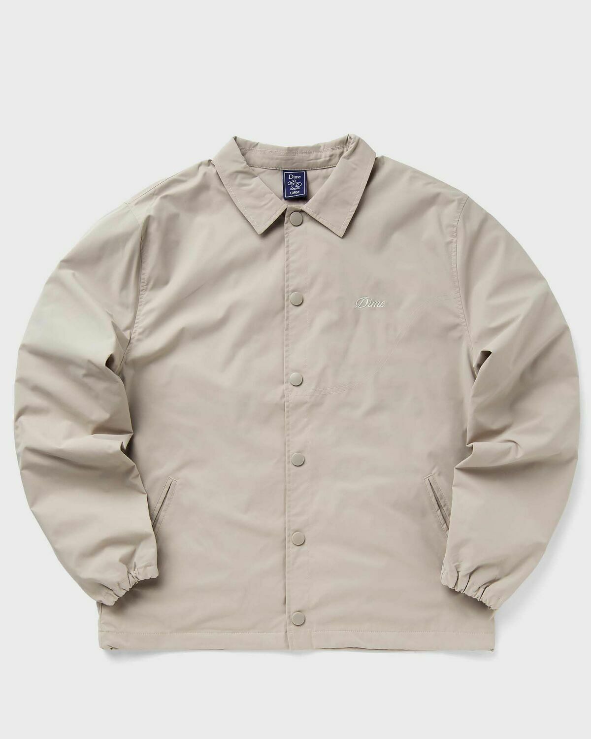 Dime Mtl Cursive Coach Jacket Beige Bomber Jackets Dime