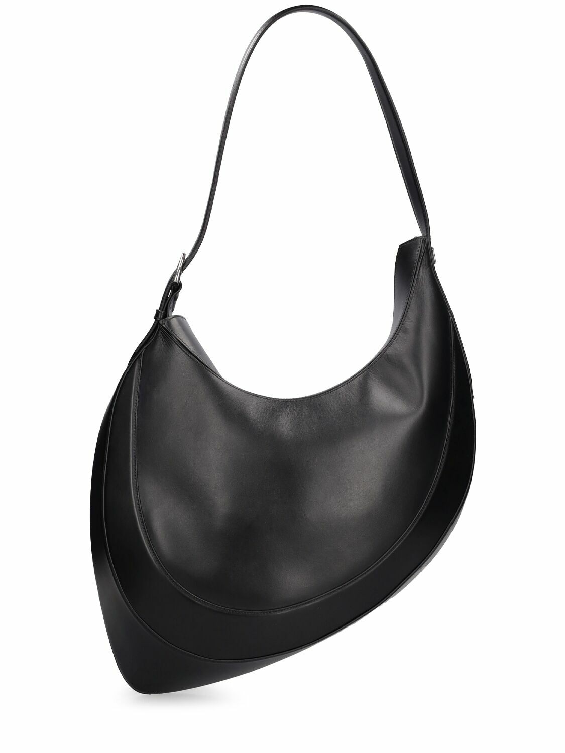 MUGLER - Large Spiral Curve Leather Shoulder Bag Mugler