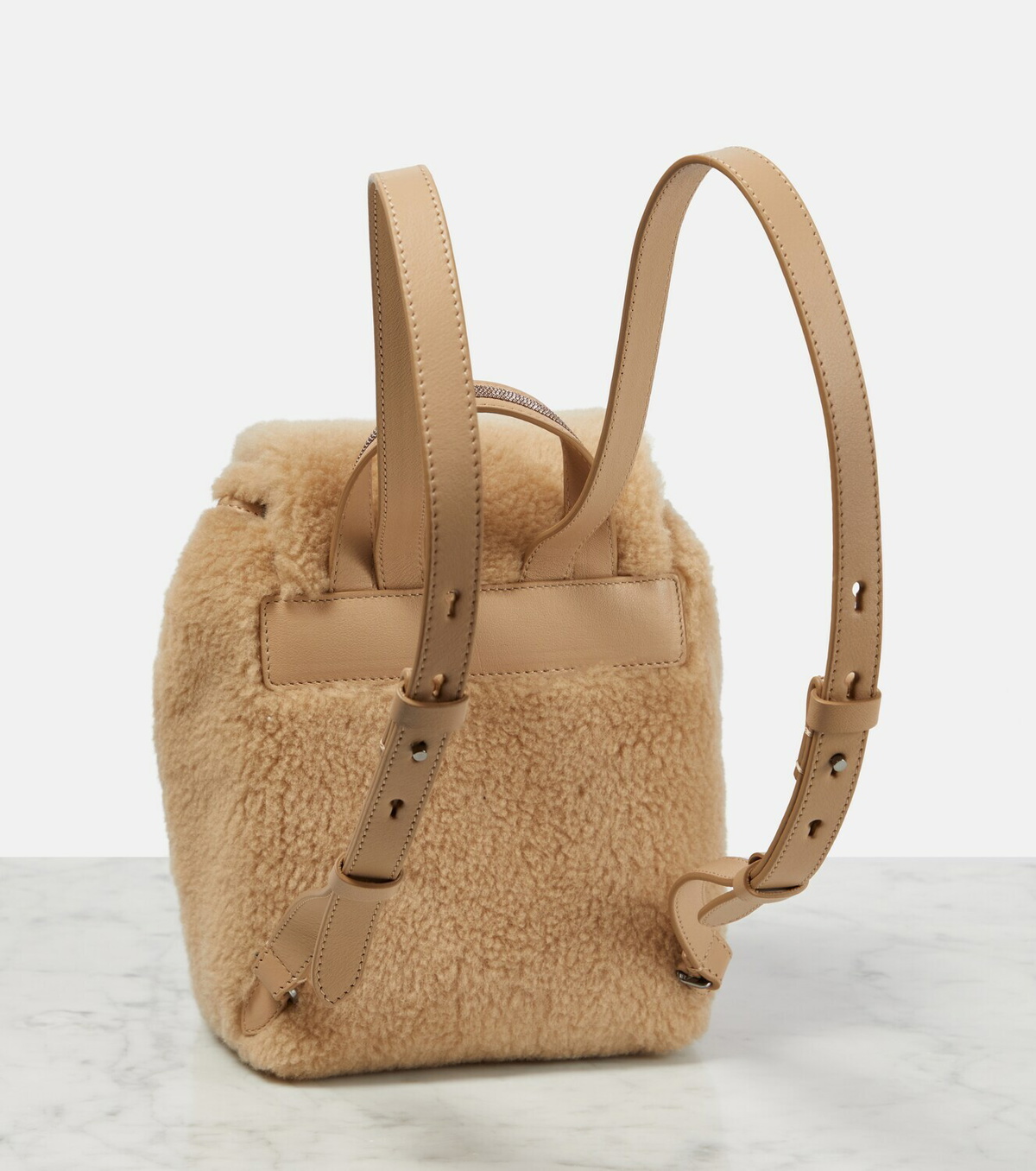 Brunello Cucinelli Medium shearling backpack Brunello Cucinelli