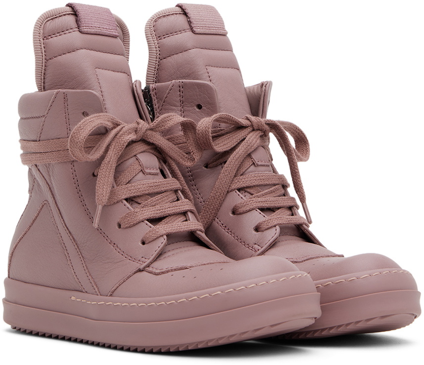 Rick Owens Kids Pink Geobaskets Sneakers Rick Owens