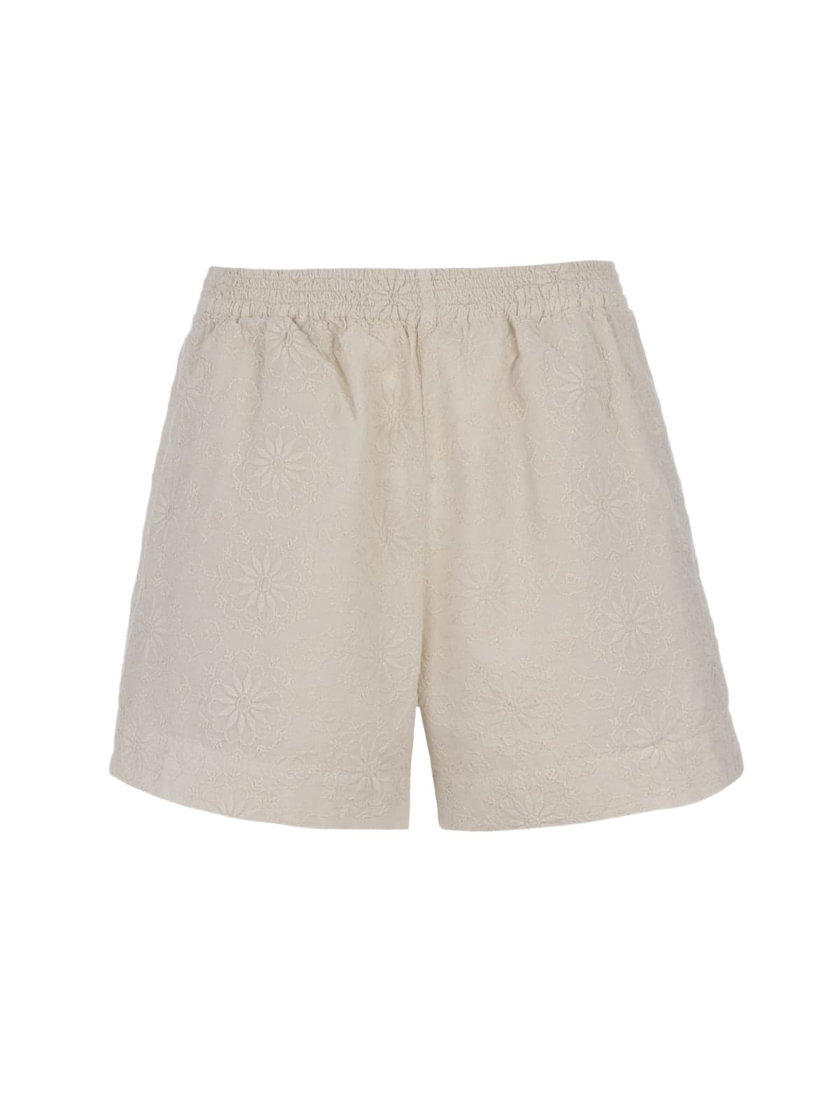 MC2 Saint Barth Woman Sangallo Cotton Pull Up Shorts Meave MC2 Saint Barth