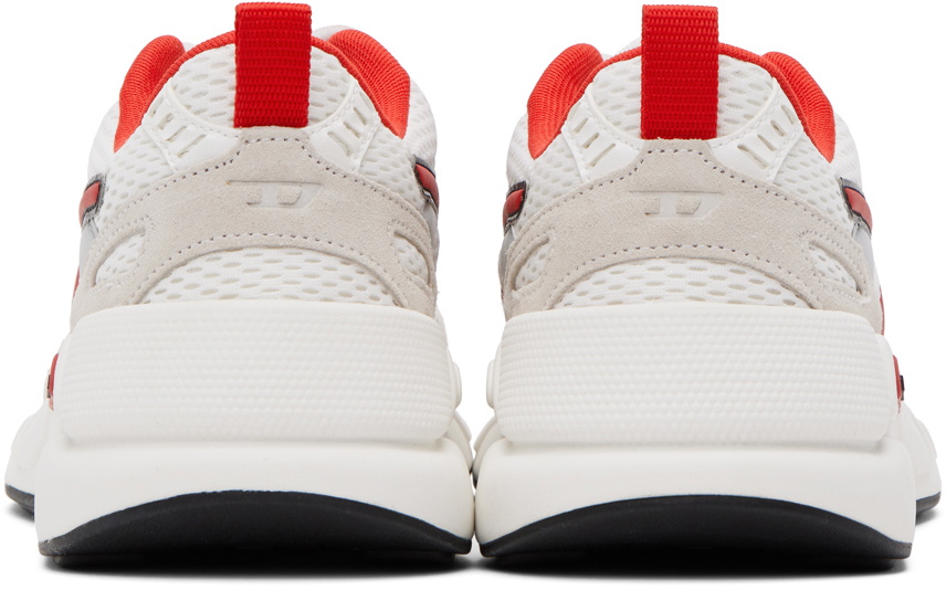 Diesel White & Red S-Serendipity Sport Sneakers Diesel