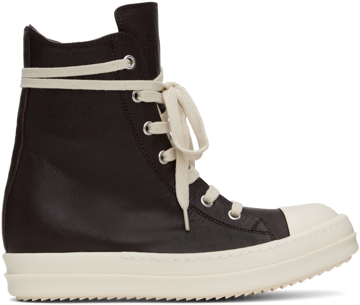 Rick Owens Brown Hollywood Goat Leather Sneakers Rick Owens