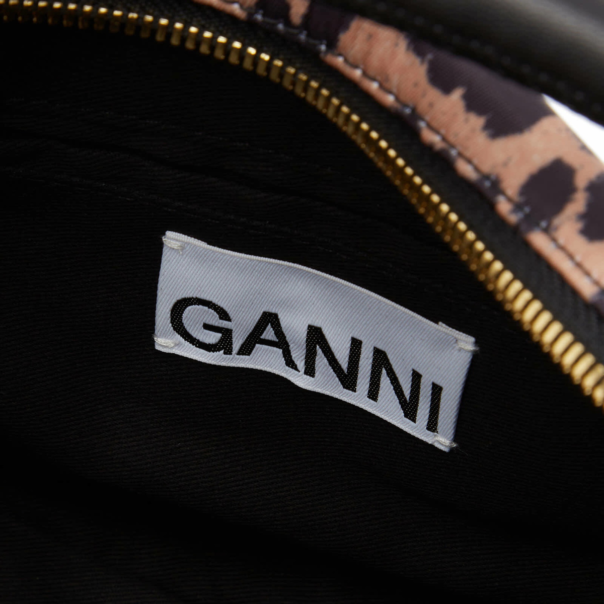 GANNI Women's Knot Mini Bag Print in Leopard GANNI