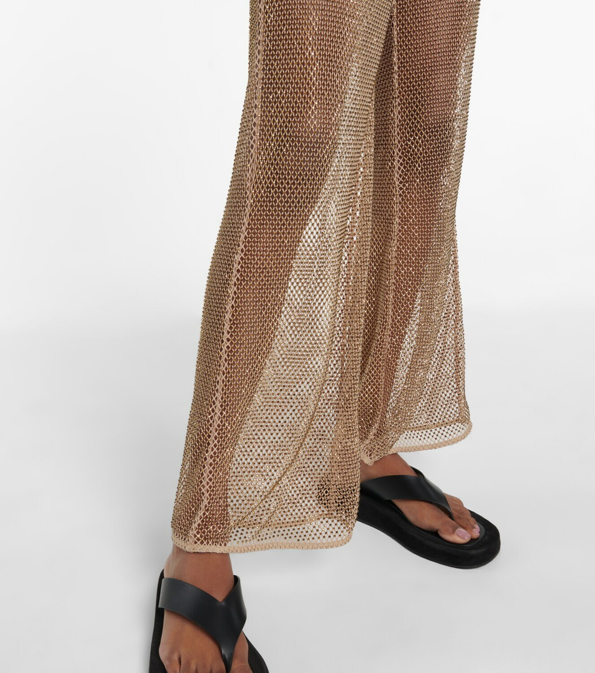 Simkhai - Sullivan crystal-embellished mesh pants Simkhai