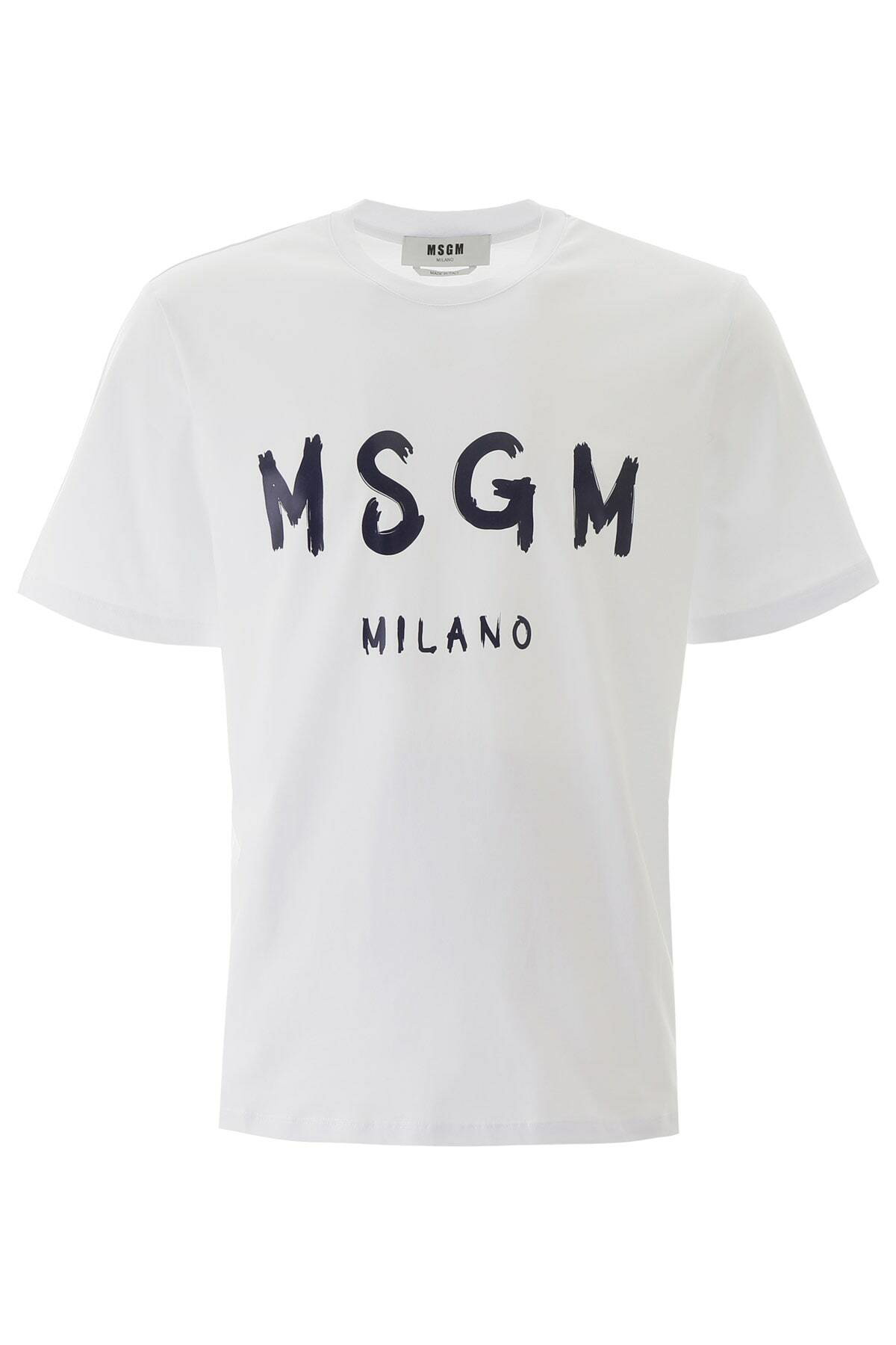 MSGM Paint Brushed Logo T-shirt MSGM