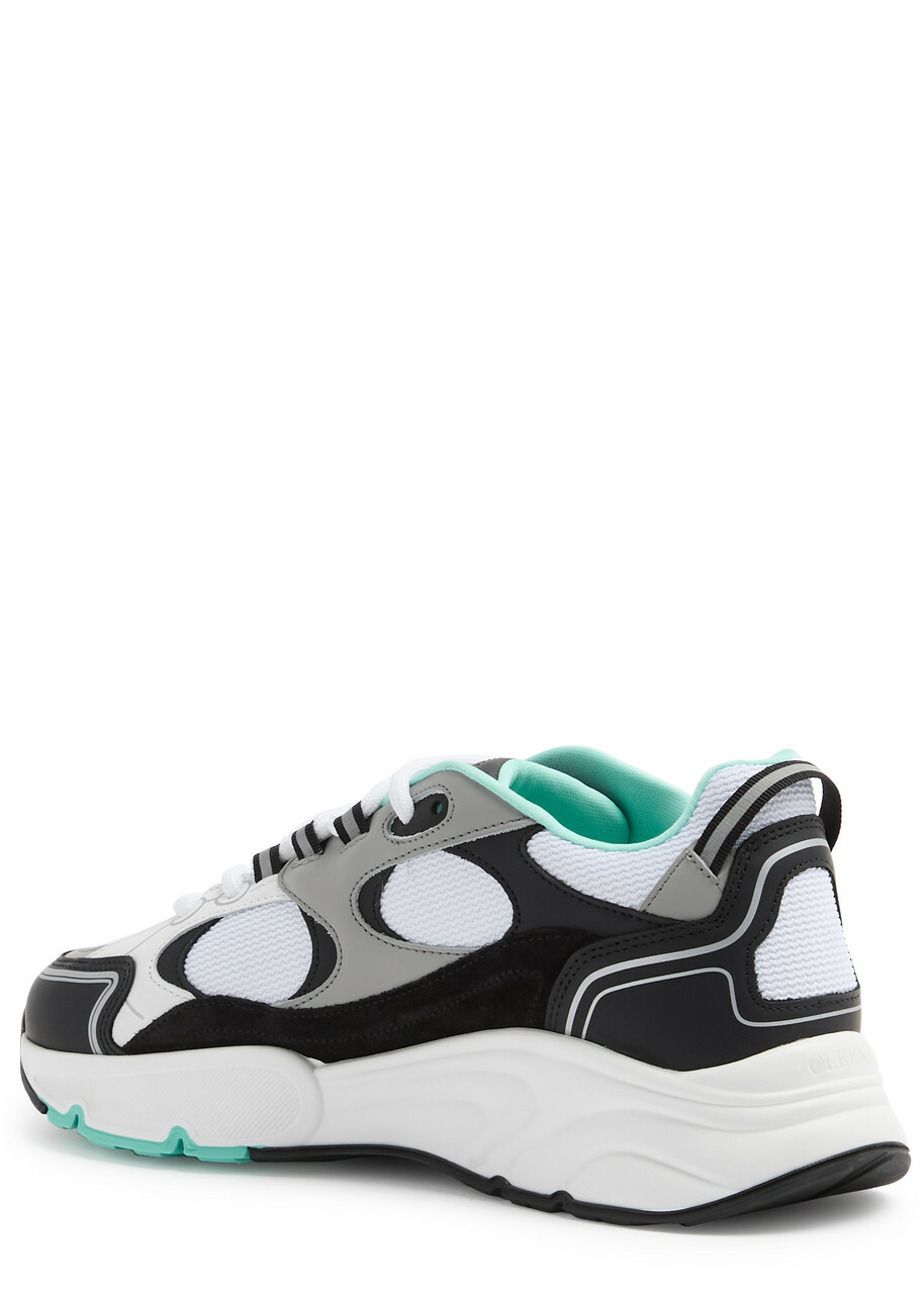 Cleens Pulse Runner Panelled Mesh Sneakers Green Cleens