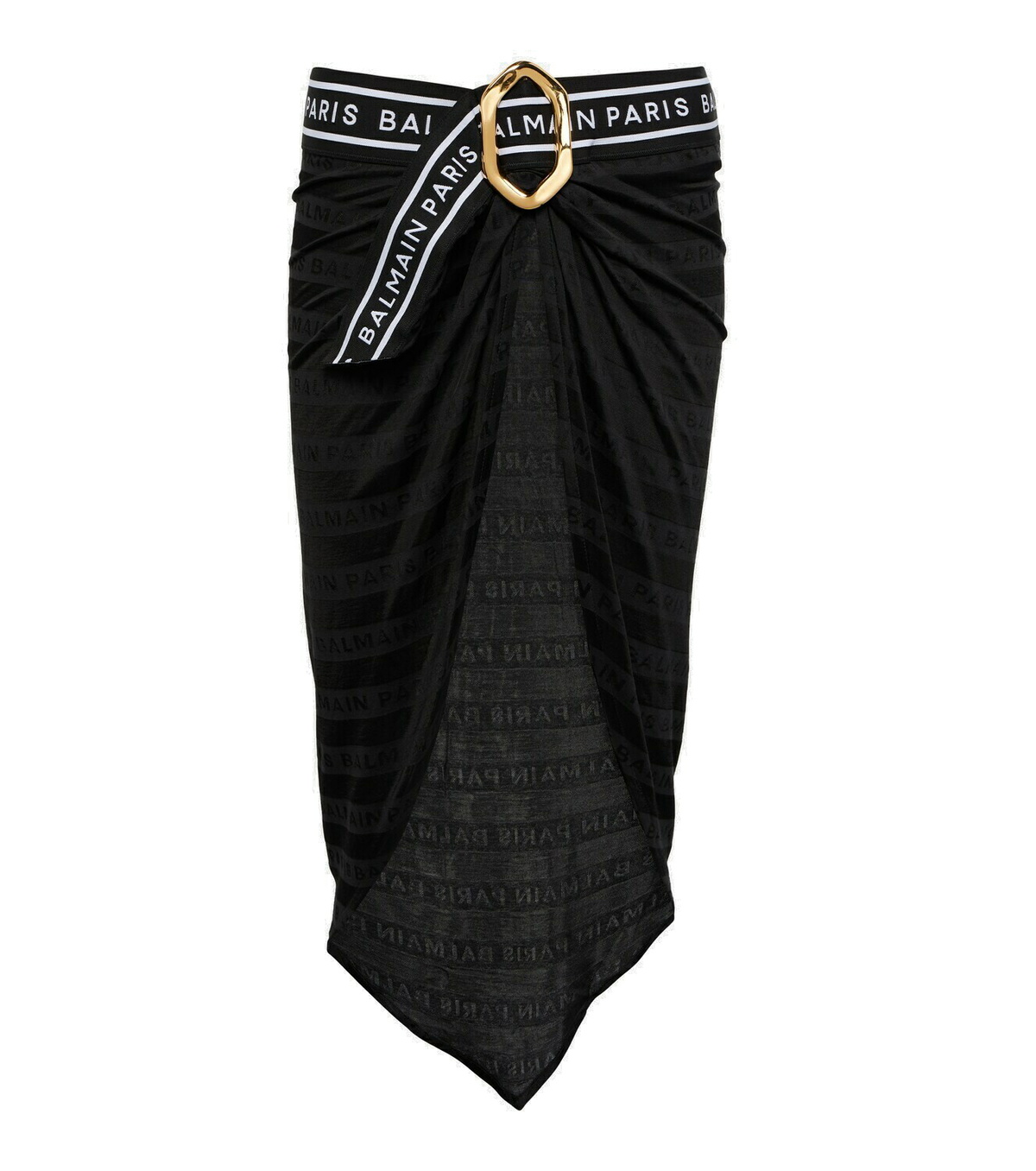 Balmain Logo striped beach cover-up Balmain