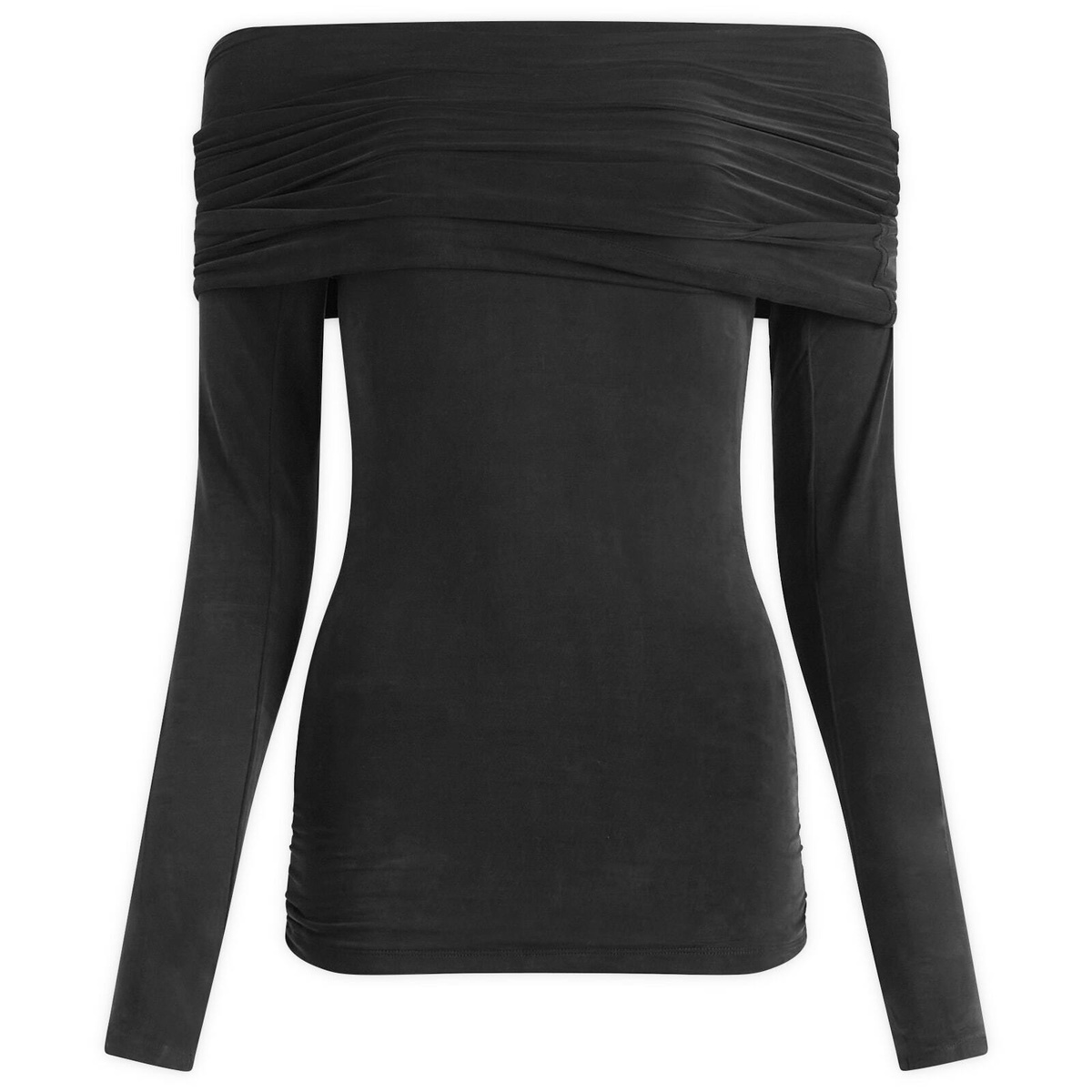 Peachy Den Women's The Kylie Cold Shoulder Top in Graphite Peachy Den
