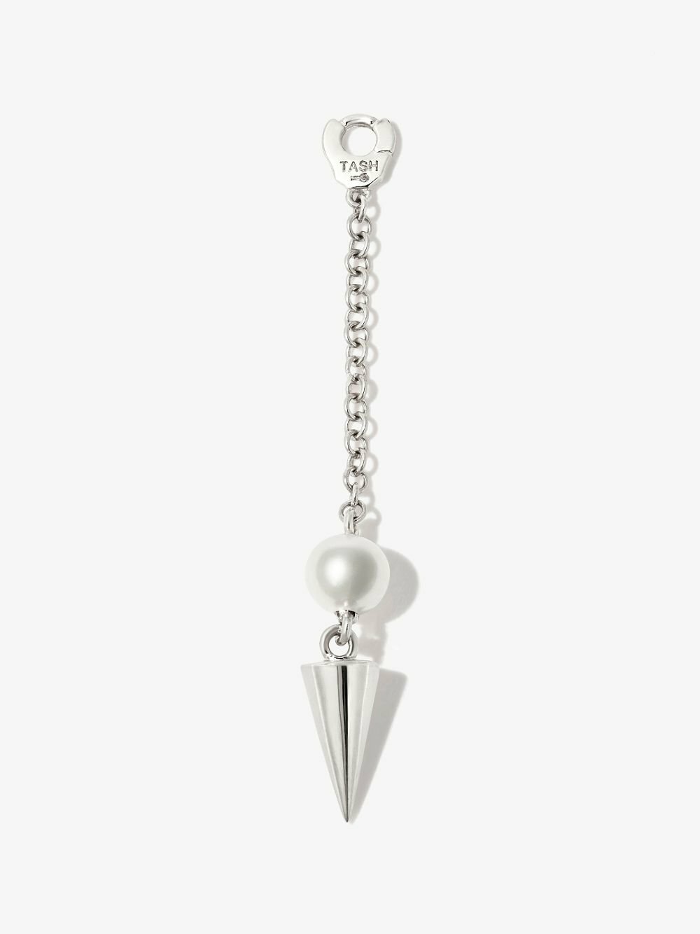 MARIA TASH 18K White Gold Short Spike Pearl Drop Charm Maria Tash