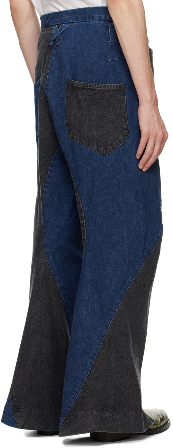 KOZABURO Black & Navy Dexter Jeans Kozaburo