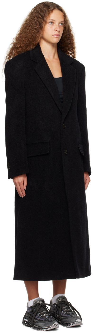 MM6 Maison Margiela Black Button Coat MM6 Maison Margiela
