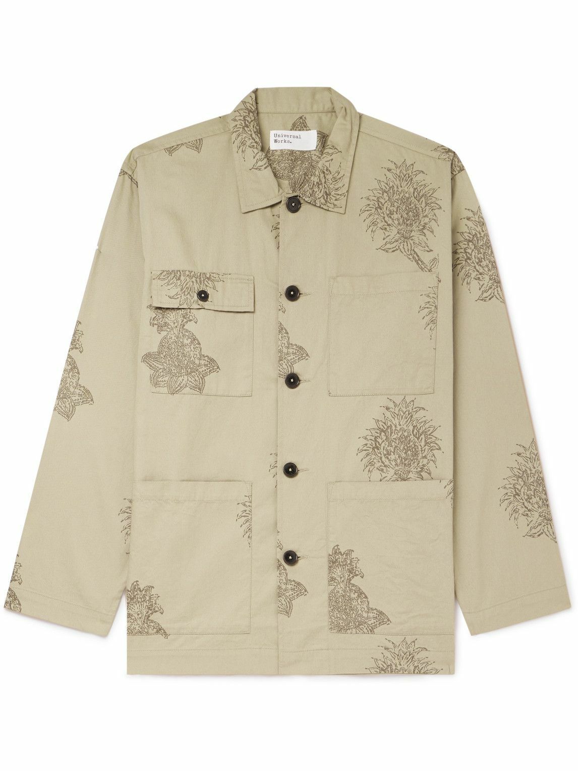 Universal Works - Printed Cotton-Twill Shirt Jacket - Neutrals ...