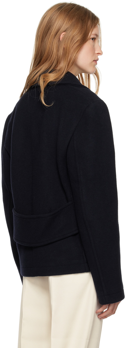 TOTEME Navy Cropped Jacket Toteme