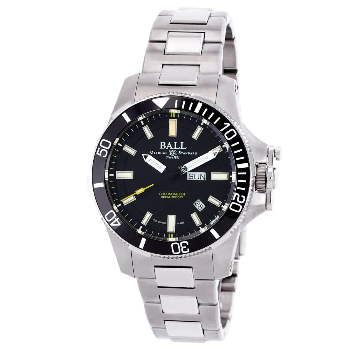Ball Engineer Hydrocarbon Submarine Warfare Automatic Black Dial Mens ...