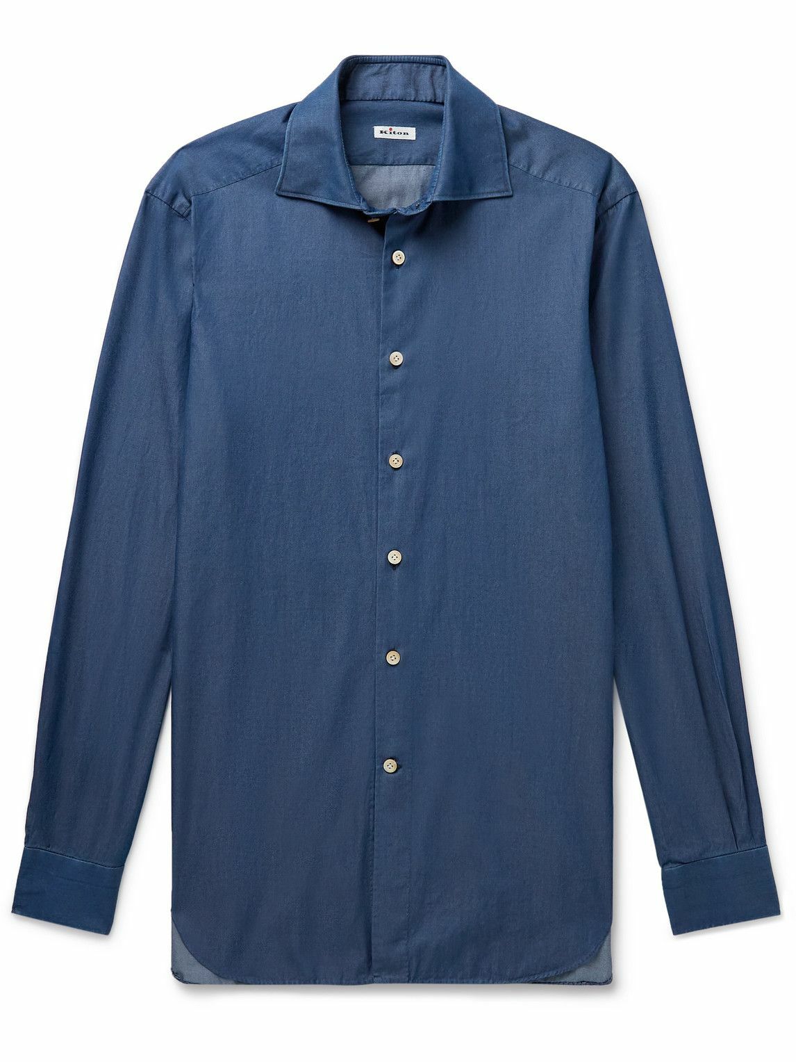 Kiton - Cotton-Chambray Shirt - Blue Kiton