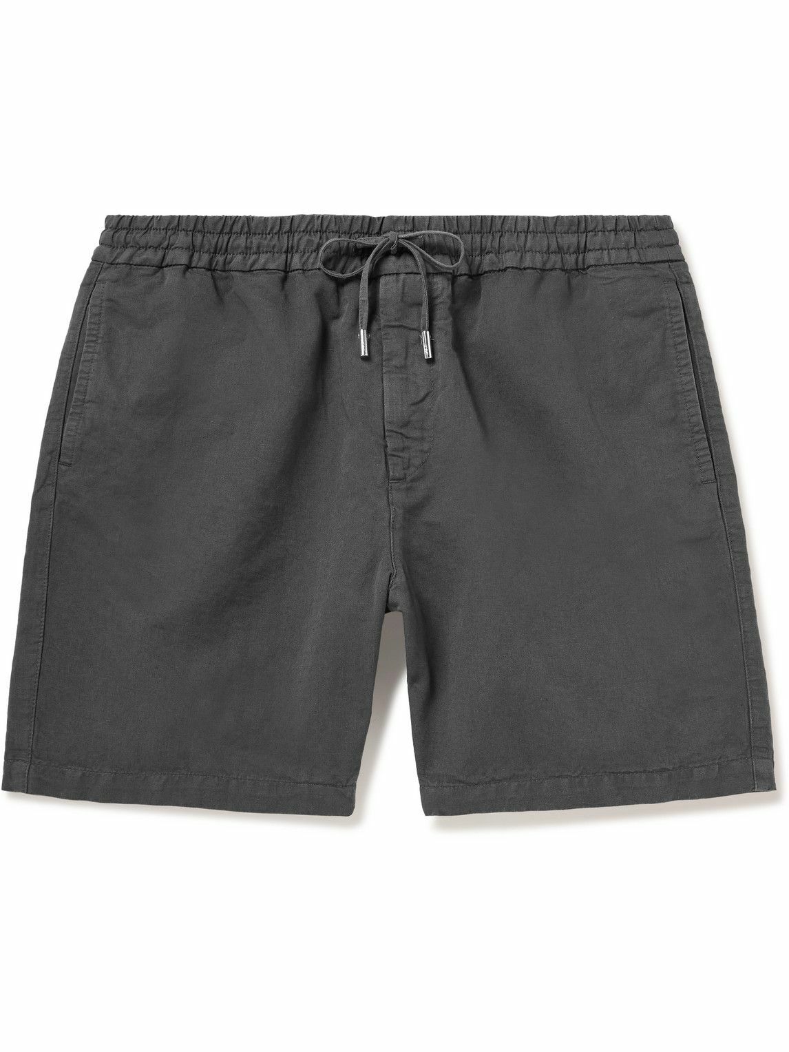 Mr P. - Straight-Leg Cotton and Linen-Blend Drawstring Shorts - Gray Mr P.