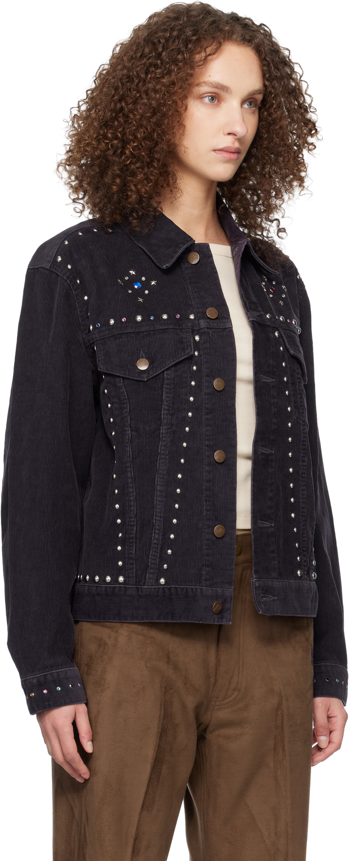 NEEDLES Black Studded Jacket Needles